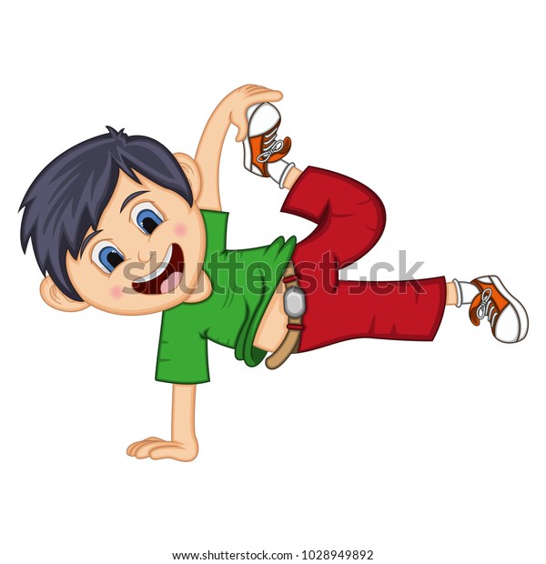 Boy Dancing Cartoon Vector Illustration Stock Vector (Royalty Free ...