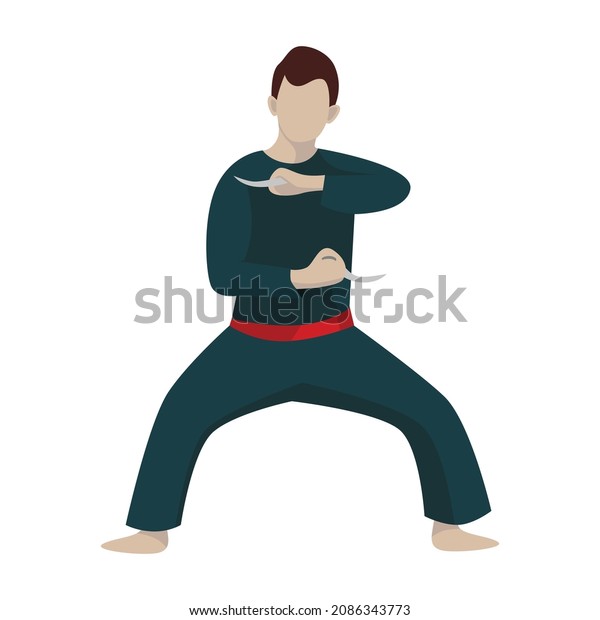 Boy Demonstrate Move Silat Martial Arts Stock Vector (Royalty Free ...