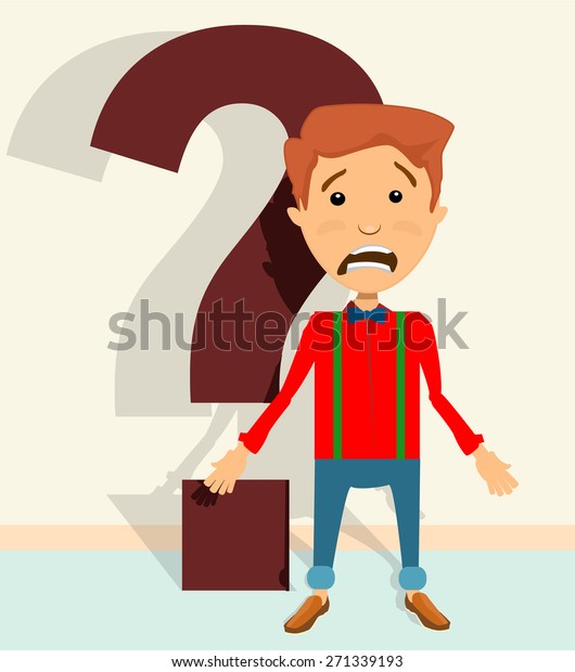 Boy Does Not Understand His Question Stock Vector (Royalty Free) 271339193