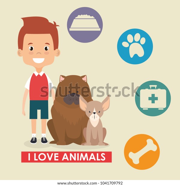 Boy Dogs Characters Stock Vector (Royalty Free) 1041709792 | Shutterstock