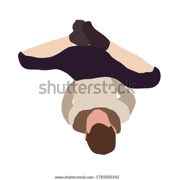 Boy Doing Exercises Vector Drawing Staffage Stock Vector (Royalty Free ...