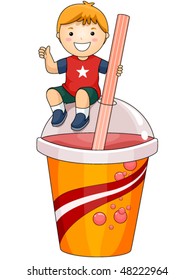 Boy Drink Vector Stock Vector (Royalty Free) 48222964 | Shutterstock