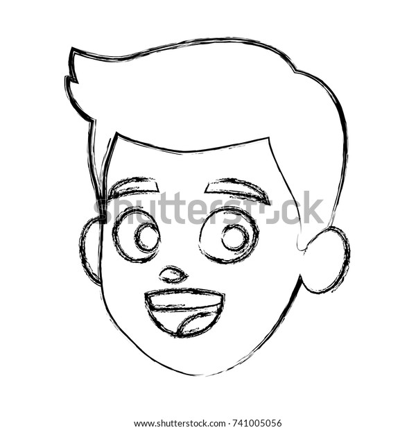 Boy Face Cartoon Stock Vector (Royalty Free) 741005056 | Shutterstock