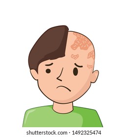 Boy Feel Pain Worry Tinea Pedis Stock Vector (Royalty Free) 1492325474 ...