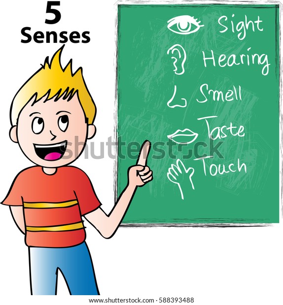 Boy Five Senses 스톡 벡터(로열티 프리) 588393488 | Shutterstock