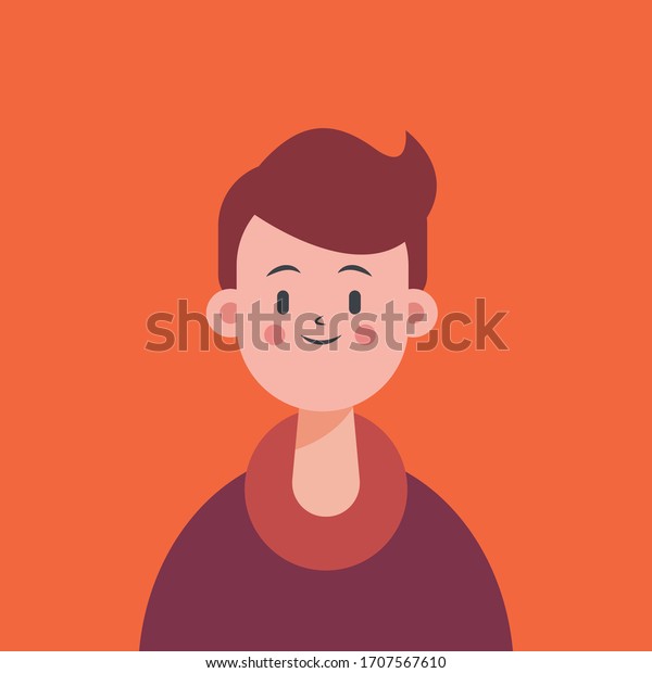 Boy Flat Design Illustration Happy Boy Stock Vector (Royalty Free ...