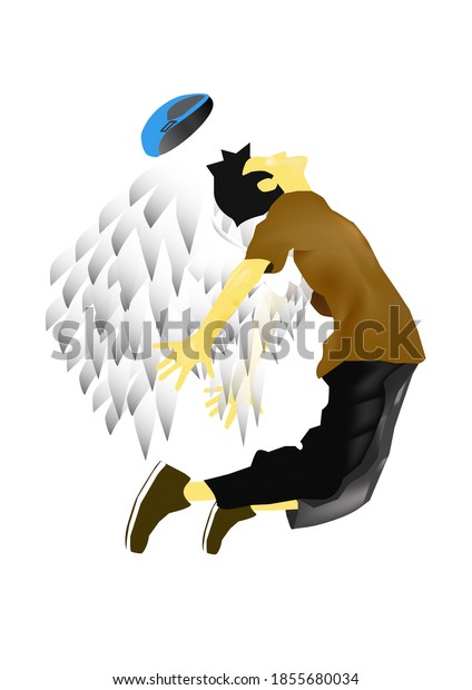 Boy Flying Illustration Vector Graphic Boy Stock Vector (Royalty Free ...