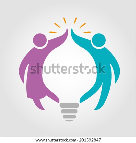 Boy Girl Form Bulb Shape Vector Stock Vector (Royalty Free) 201592847 ...