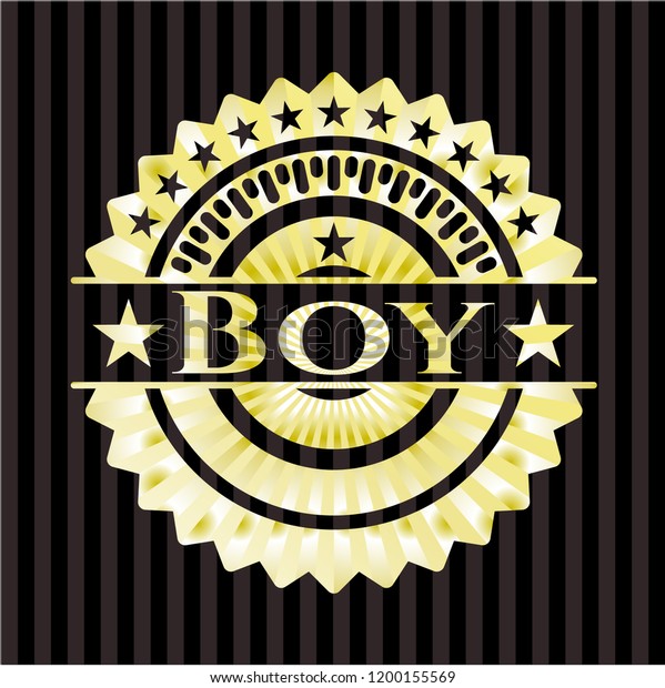 Boy Gold Emblem Stock Vector (Royalty Free) 1200155569 | Shutterstock