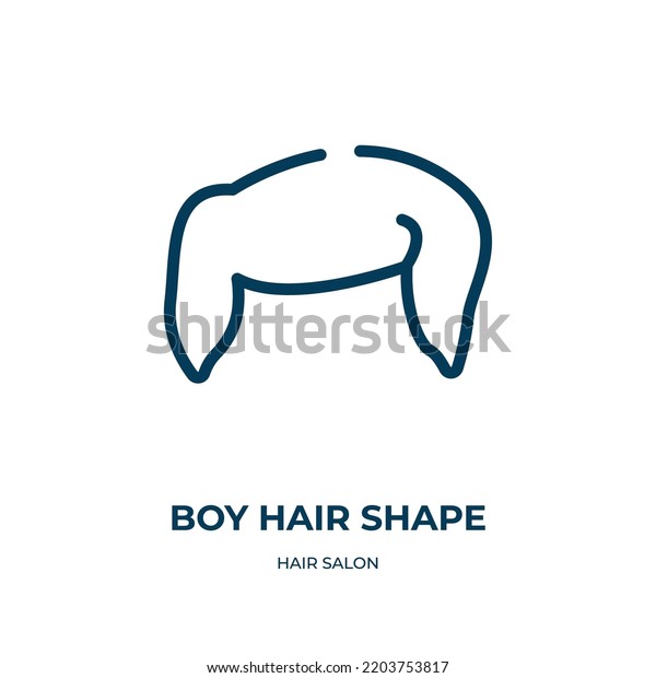 Boy Hair Shape Icon Linear Vector Stock Vector (Royalty Free ...