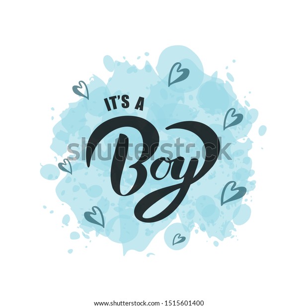 Boy Hand Drawn Vector Lettering Illustration Stock Vector (Royalty Free ...