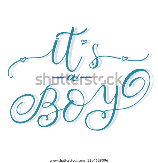 Boy Handwritten Lettering Text Modern Calligraphy : image vectorielle ...