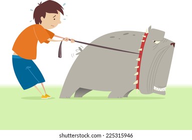 Boy Having Hard Time His Big Stock Vector (Royalty Free) 225315946 ...