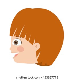Boy Head Profile Isolated Icon Design Stock Vector (Royalty Free ...