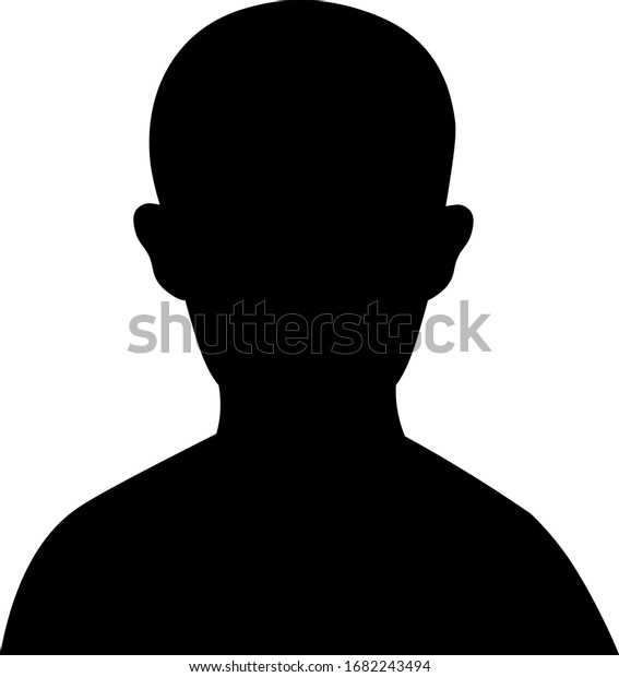 boy head silhouette vector graphic