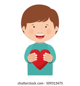 Boy Heart Icon Stock Vector (Royalty Free) 509313475 | Shutterstock