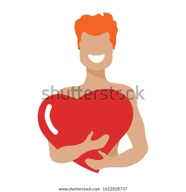 Boy Heart Isolated On White Background Stock Vector (Royalty Free ...