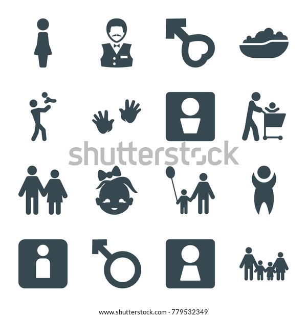 Boy Icons Set 16 Editable Filled Stock Vector (Royalty Free) 779532349 ...