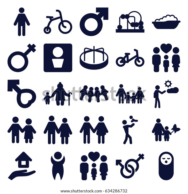 Boy Icons Set Set 25 Boy Stock Vector (Royalty Free) 634286732 ...