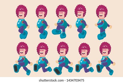 Boy Jump Game Character Sprite: vector de stock (libre de regalías ...