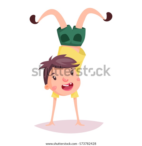 Boy Kid Cartoon Child Smiling Standing Stock Vector (Royalty Free ...