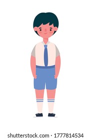 Boy Kid Cartoon Uniform Design Back: เวกเตอร์สต็อก (ปลอดค่าลิขสิทธิ์ ...