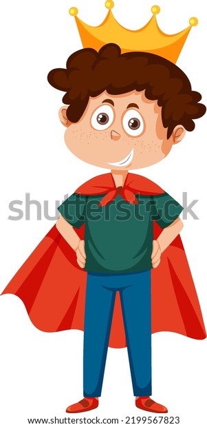Boy King Costume Illustration Stock Vector (Royalty Free) 2199567823 ...