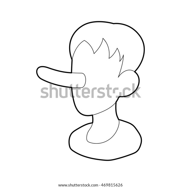 Boy Long Nose Icon Outline Style: เวกเตอร์สต็อก (ปลอดค่าลิขสิทธิ์ ...