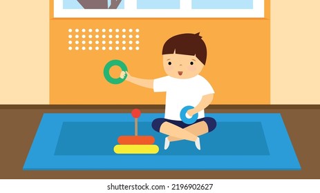 Illustrated Children Making a Pyramid - Vectorjunky - Free Vectors ...