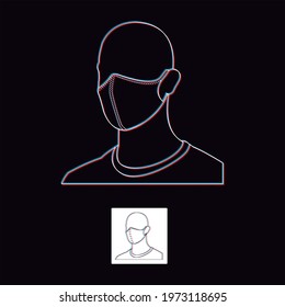 Boy Mask 3d Effect Stock Vector (Royalty Free) 1973118695 | Shutterstock