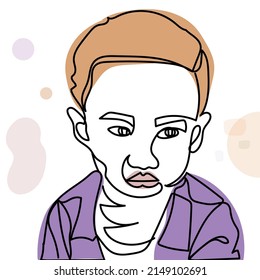 Boy One Line Drawing Art Stock Vector (Royalty Free) 2149102691 ...