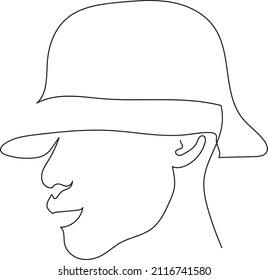 Boy One Line Hand Drawn Vector Stock Vector (Royalty Free) 2116741580 ...
