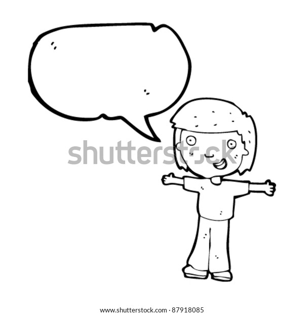 Boy Open Body Language Cartoon Stock Vector (Royalty Free) 87918085 ...