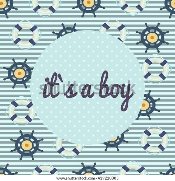 Boy Party Invitation Vector Illustration Stock Vector (Royalty Free ...