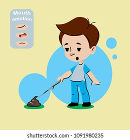 Boy Poopemotion Stock Vector (Royalty Free) 1091980235 | Shutterstock