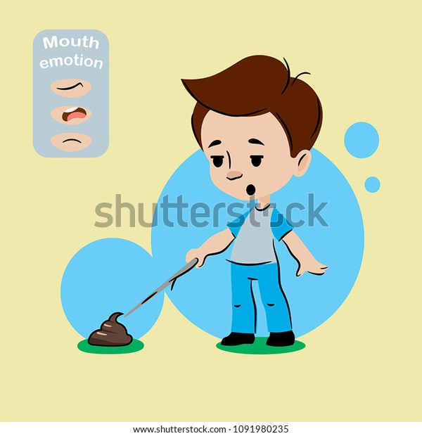 Boy Poopemotion Stock Vector (Royalty Free) 1091980235 | Shutterstock