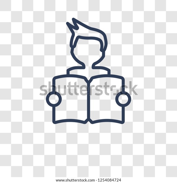Boy Reading Icon Trendy Boy Reading Stock Vector (Royalty Free ...