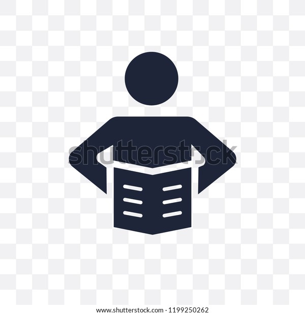 Boy Reading Transparent Icon Boy Reading Stock Vector (Royalty Free ...