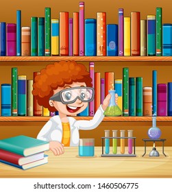 Boy Science Lab Books Illustration Stock Vector (Royalty Free) 1460506775 Boy Science Lab Books Illustration Stock Vector (Royalty Free) 1460506775
