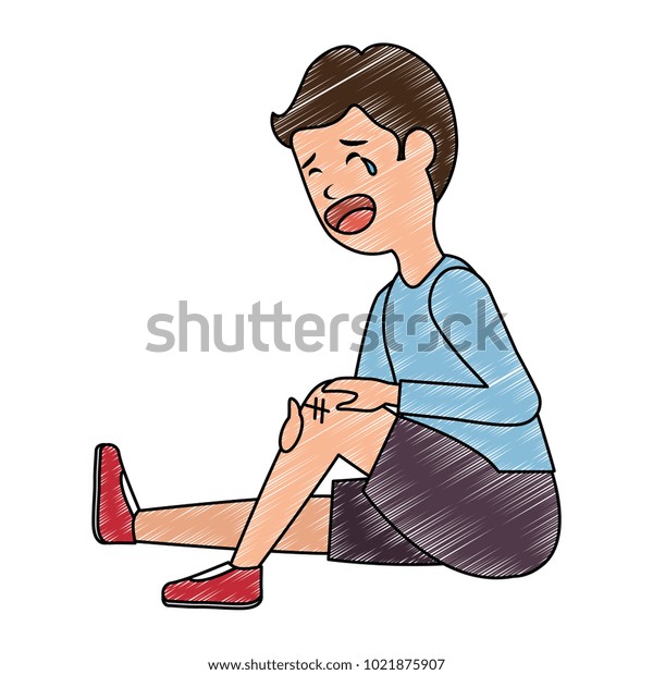 Boy Scraped Knee Stock Vector (Royalty Free) 1021875907 | Shutterstock