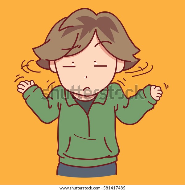 Vector de stock (libre de regalías) sobre Boy Shaking His Head581417485