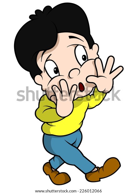 Boy Shouting Cartoon Illustration Vector Stock Vector (Royalty Free ...