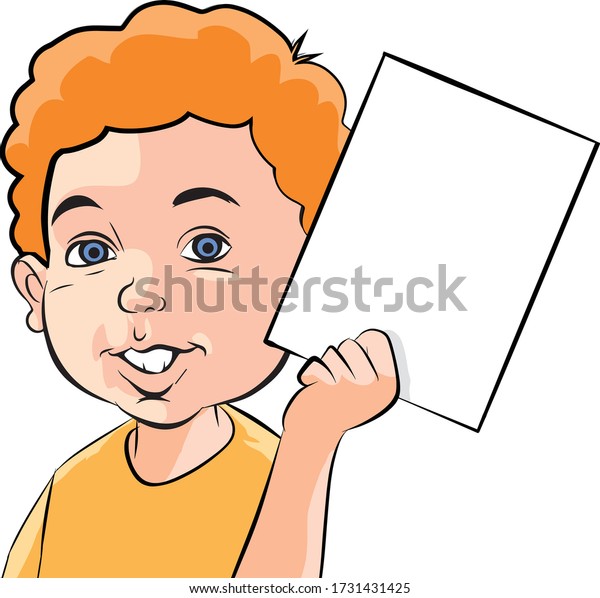 Boy Show Letter Smiling Stock Vector (Royalty Free) 1731431425 ...