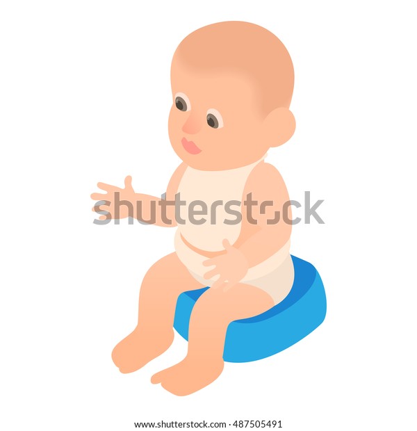 Boy Sitting On Potty Icon Cartoon Stock Vector (Royalty Free) 487505491 ...