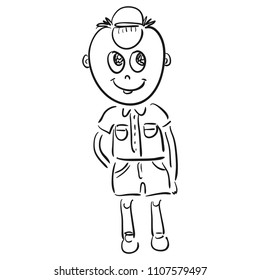 Boy Sketch Vector Illustration Stock Vector (Royalty Free) 1107579497 ...