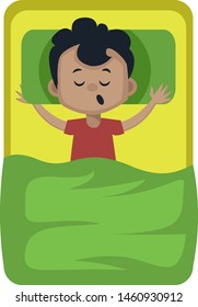 Boy Sleeping Illustration Vector On White Stock Vector (Royalty Free ...