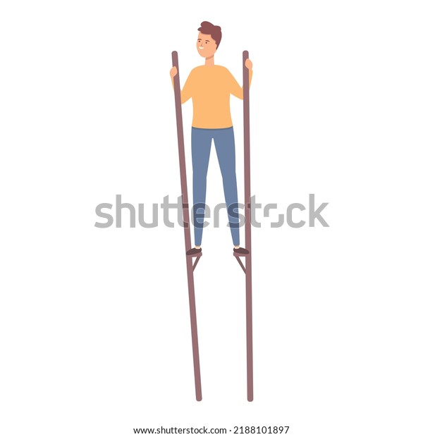 Boy Stilt Icon Cartoon Vector Circus: เวกเตอร์สต็อก (ปลอดค่าลิขสิทธิ์ ...