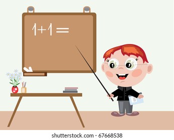 Boy Teacher Stock Vector (Royalty Free) 67668538 | Shutterstock