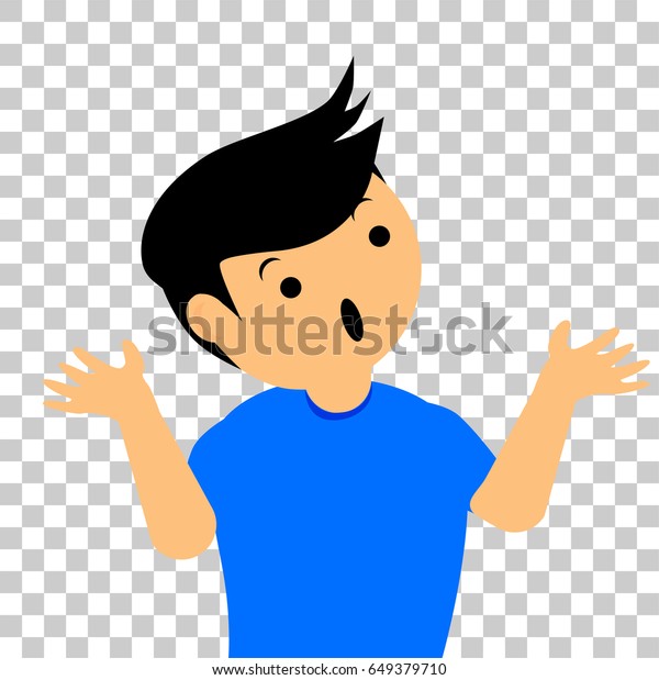 Boy Telling Something Transparent Effect Background Stock Vector ...