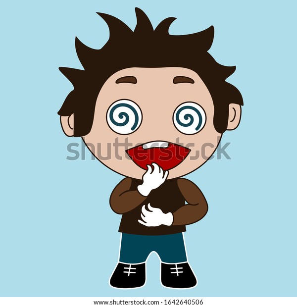 Boy That Expressing Overwhelming Joy Wide Stock Vector (Royalty Free ...